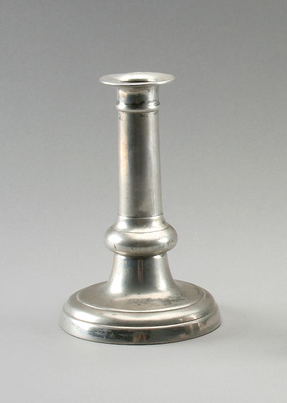 Bonhams : A ball knopped candlestick,