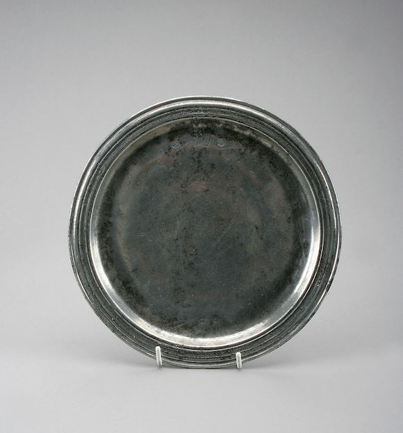 Bonhams : A late Stuart narrow rim multiple reed plate, circa 1690