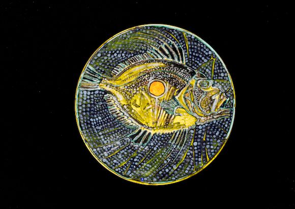 Bonhams : Tony Morris for Poole `John Dory' A Single Edition Charger, 1999