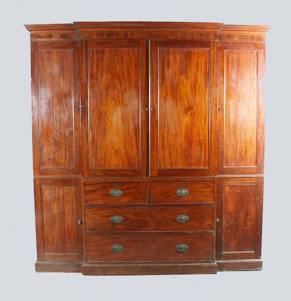 Bonhams : A Gillow style mahogany gentleman's compactum wardrobe of ...