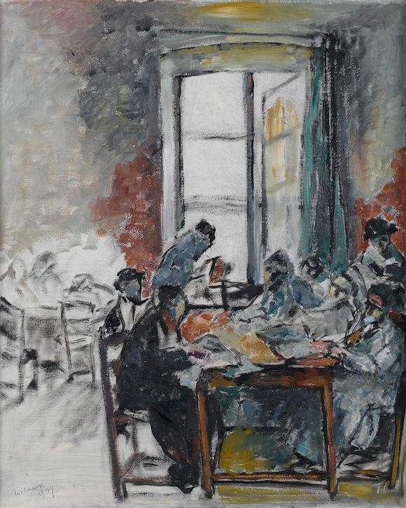 Bonhams : Alfred Aaron Wolmark (British, 1877-1961) Figures reading by ...