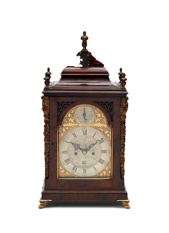 Bonhams : A late 18th century mahogany bell-topped bracket clock The ...