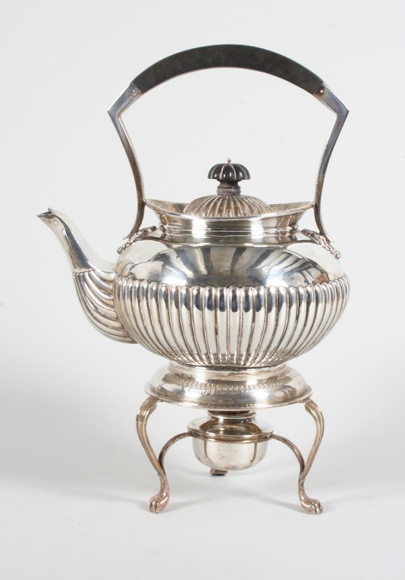 Bonhams : A late Victorian silver kettle with stand and burner By ...