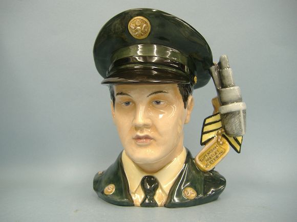 Bonhams : Doulton Burslem 'Elvis - US Army' A Unique Colourway Large ...