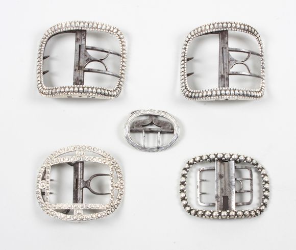Bonhams : A pair of George III silver shoe buckles