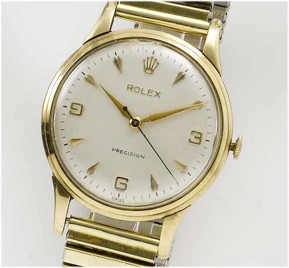 Bonhams : Rolex. A 9ct gold centre seconds wristwatchEdinburgh Hallmark ...