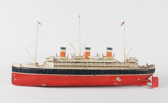 Bonhams : Bing 155/344 clockwork three funnel Liner