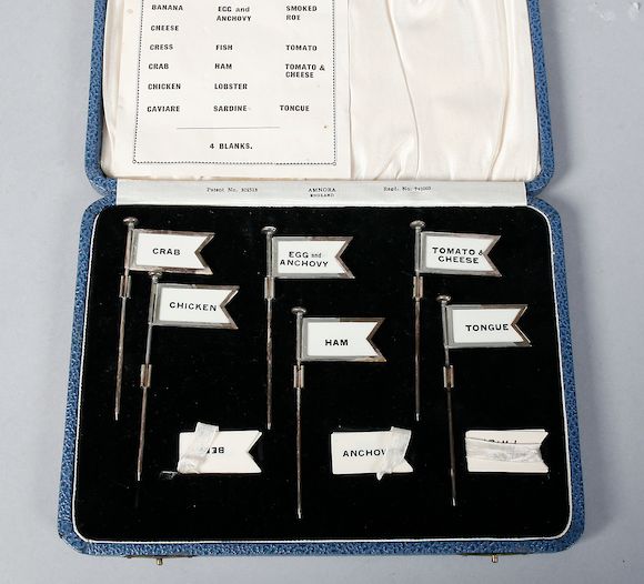 Bonhams : A cased set of silver sandwich flags A.S. Birmingham 1932