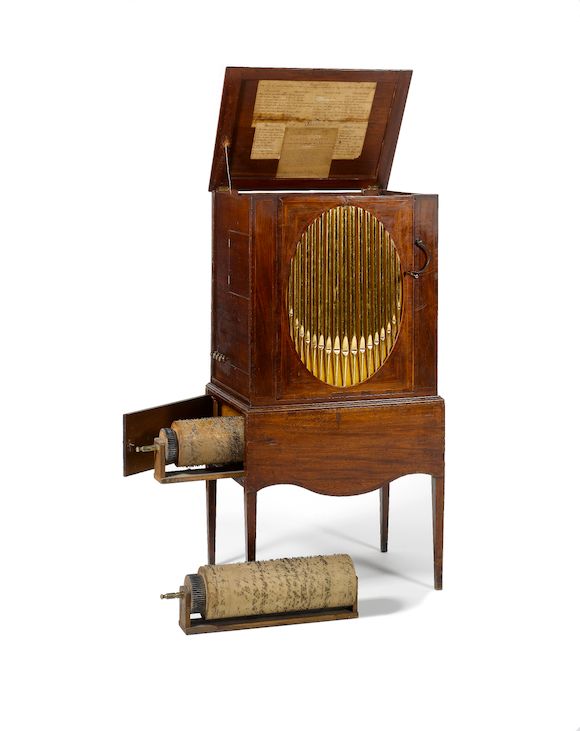 Bonhams : An Eighteen-key chamber barrel organ by Longman & Broderip,