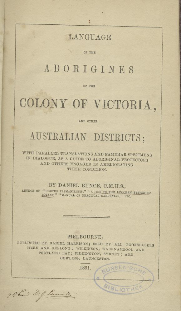 Bonhams : AUSTRALIAN ABORIGINAL BUNCE (DANIEL) Language of the ...