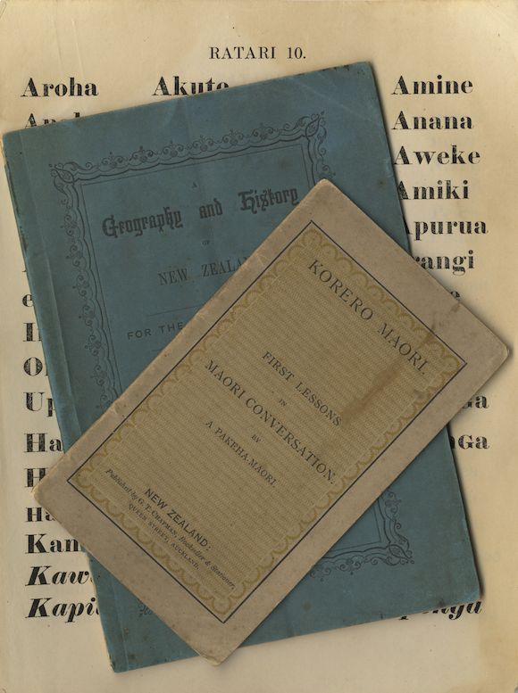 Bonhams : MAORI Bifolium specimen leaf "Ko te kitenga a Ihikiera a te ...