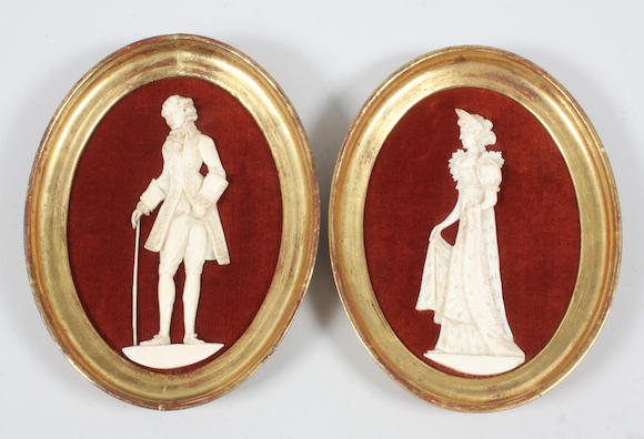 Bonhams A Pair Of Late 19th Century Carved Ivory Plaques