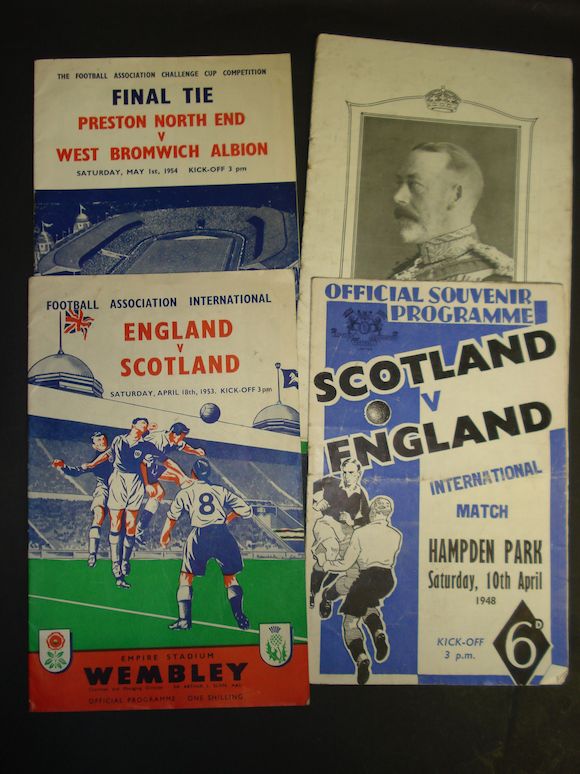 Bonhams : England football programmes