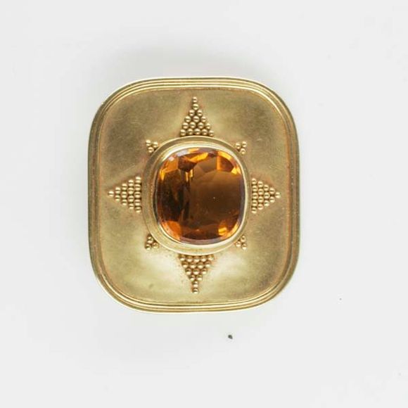 Bonhams : A gold and citrine brooch, by Kurt Jobst