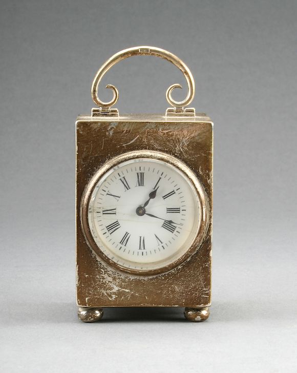 Bonhams : A minature carriage clock by the Douglas Clock Co ...