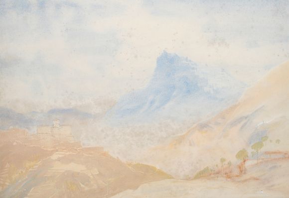 Bonhams : Cecil Arthur Hunt (British, 1873-1965) An Alpine view