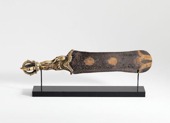 Bonhams : A zoomorphic brass-hilted ritual Blade Tibet, 19th/ 20th Century