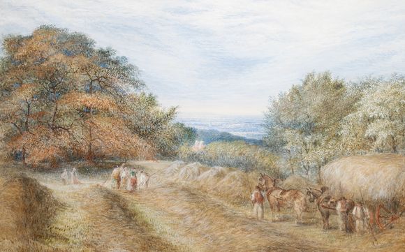 Bonhams : Richard Elmore (British, active 1882-1886) Kentish landscape ...