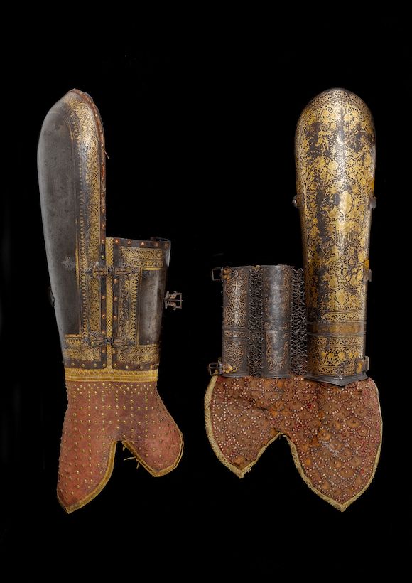 Bonhams : An Indian Gold-Damascened Dastana, And A Persian Gold ...