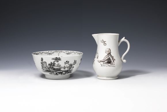 Bonhams : A rare Worcester bowl circa 1763-64