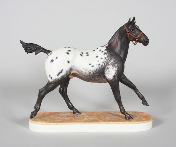Bonhams : A Royal Worcester limited edition model of an Appaloosa ...