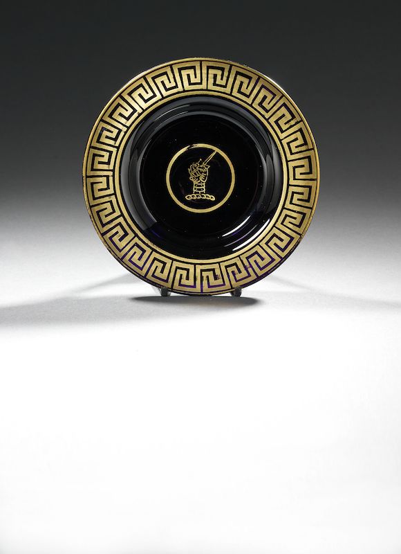 Bonhams : A rare Bristol 'Non-such' amethyst-tinted crested decanter ...
