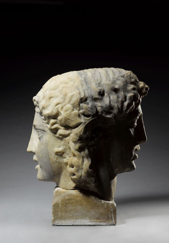 Bonhams : The 'Beth-Shan' Bust; A monumental Roman marble double herm ...