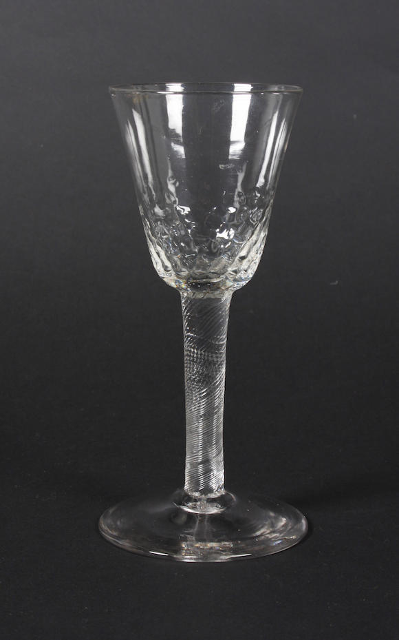 Bonhams A Moulded Wine Glass Circa 1750
