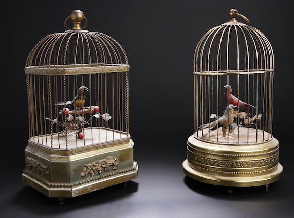Bonhams : An early 20th century caged bird automaton