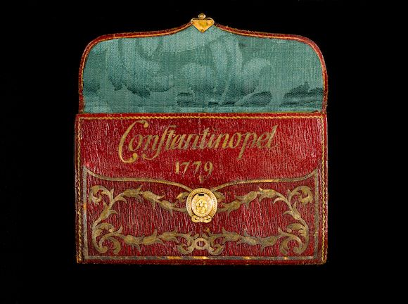 Bonhams : An Ottoman metal-thread embroidered leather Wallet Turkey ...