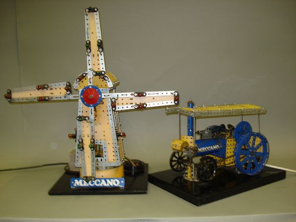 Bonhams : Meccano traction engine and windmill shop display models 2