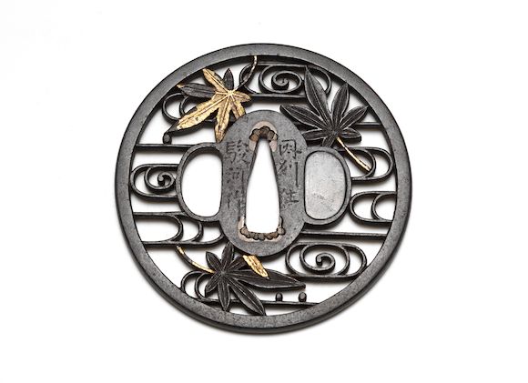 Bonhams : A Inaba sukashi tsuba By Inshu ju Suruga (family), Edo Period