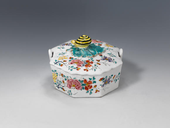 Bonhams A Dutch Delft Doré Two Handled Butter Tub And Cover Circa 1730