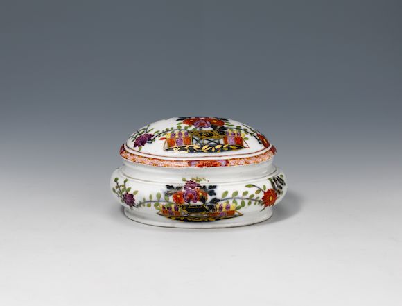 Bonhams : A Meissen sugar box and cover circa 1730