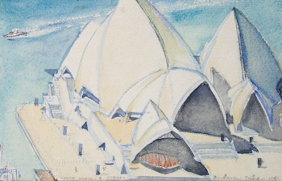 Bonhams : Barbara Tribe (Australian, 1913-2000) Sydney Opera House ...
