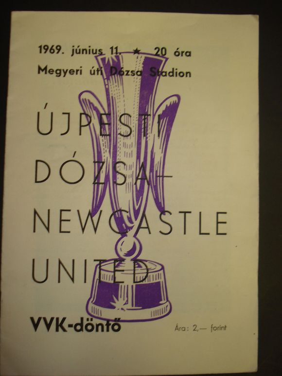 Bonhams : Fairs Cup Final 1969 programme - Ujpesti v Newcastle