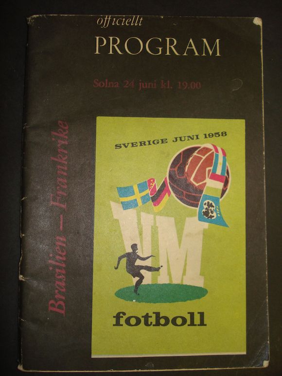 Bonhams : World Cup 1958 Semi-final programme Brazil v France