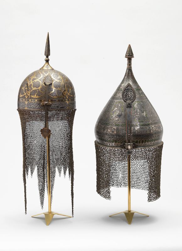 Bonhams : A Safavid-style tinned copped Helmet Persia, probably 19th ...