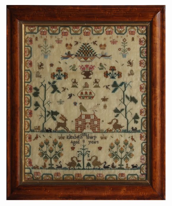 Bonhams : An early 19th century sampler, Elizabeth Sharp