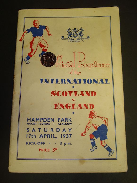 Bonhams : 1937 Scotland v England programme
