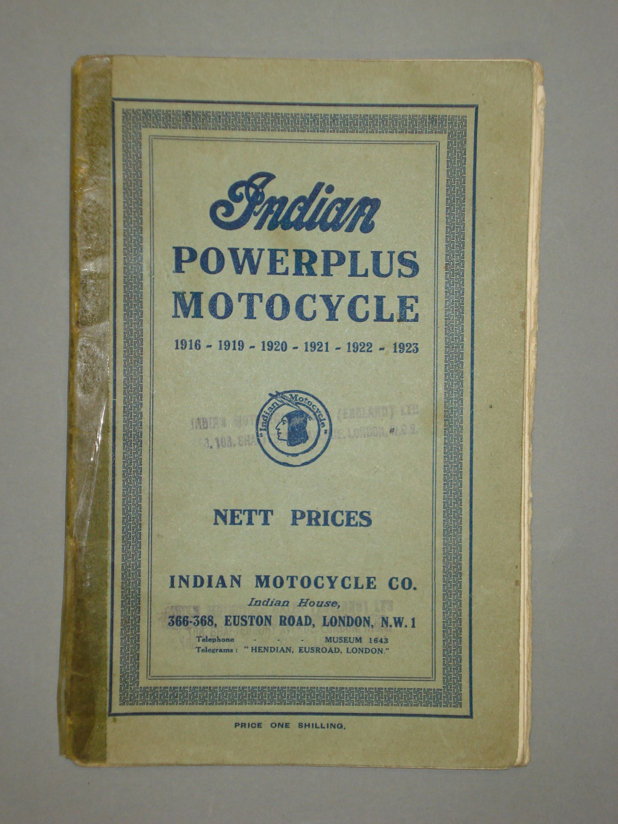 Bonhams Cars : Indian - a Powerplus parts list,