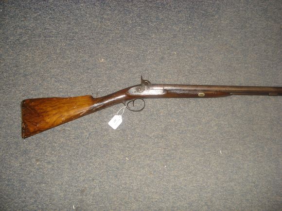 Bonhams : A Double Barelled Percussion Sporting Gun