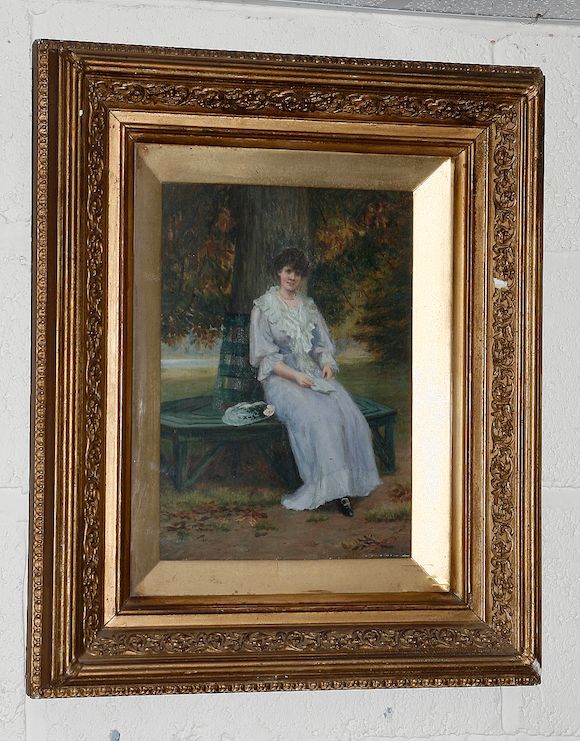 Bonhams : English School portrait of Edith Lillian Turner 33cm x 23cm.