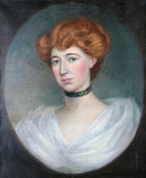 Bonhams : Arthur Hyde Pinion (active 1908-1913) Portrait of a lady ...