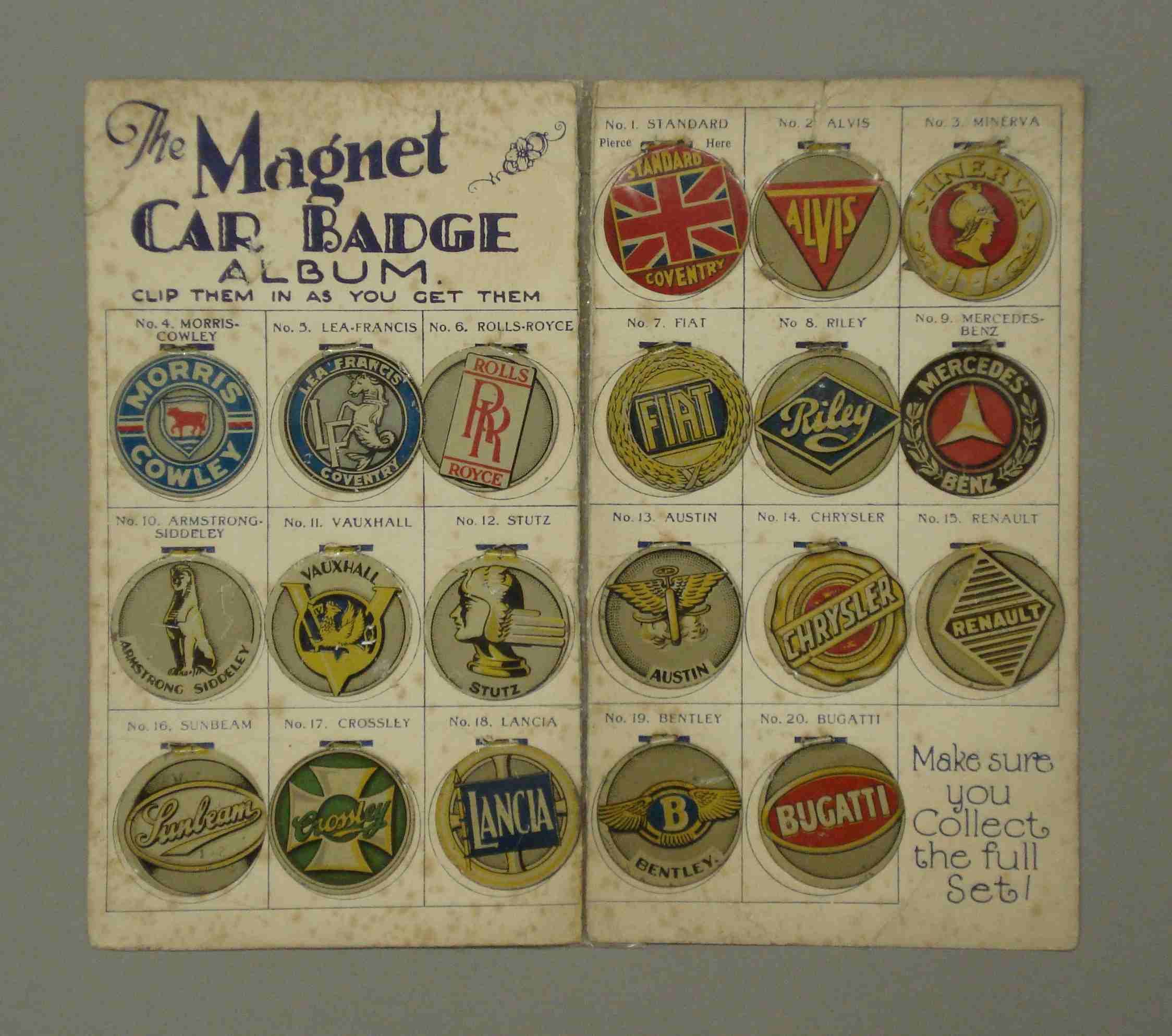 Bonhams Cars : A Magnet Motor Car Badge Album 1929,