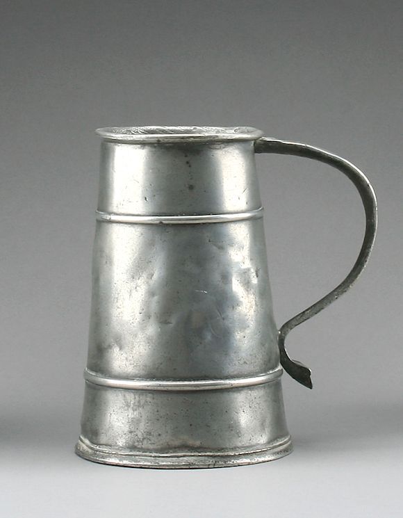 Bonhams : A rare banded tavern Pot, circa 1690