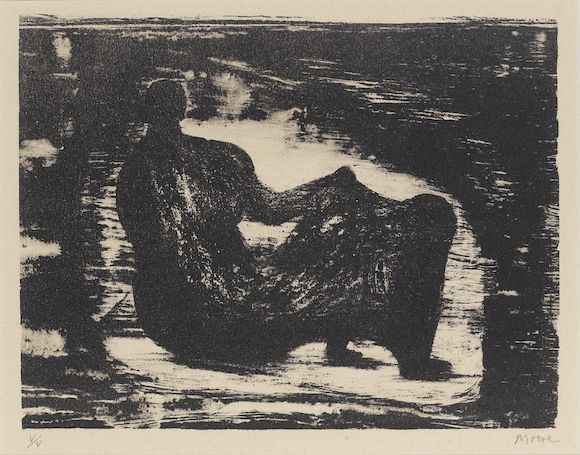 Bonhams : Henry Moore (British 1898-1986) Black Reclining Figure I ...