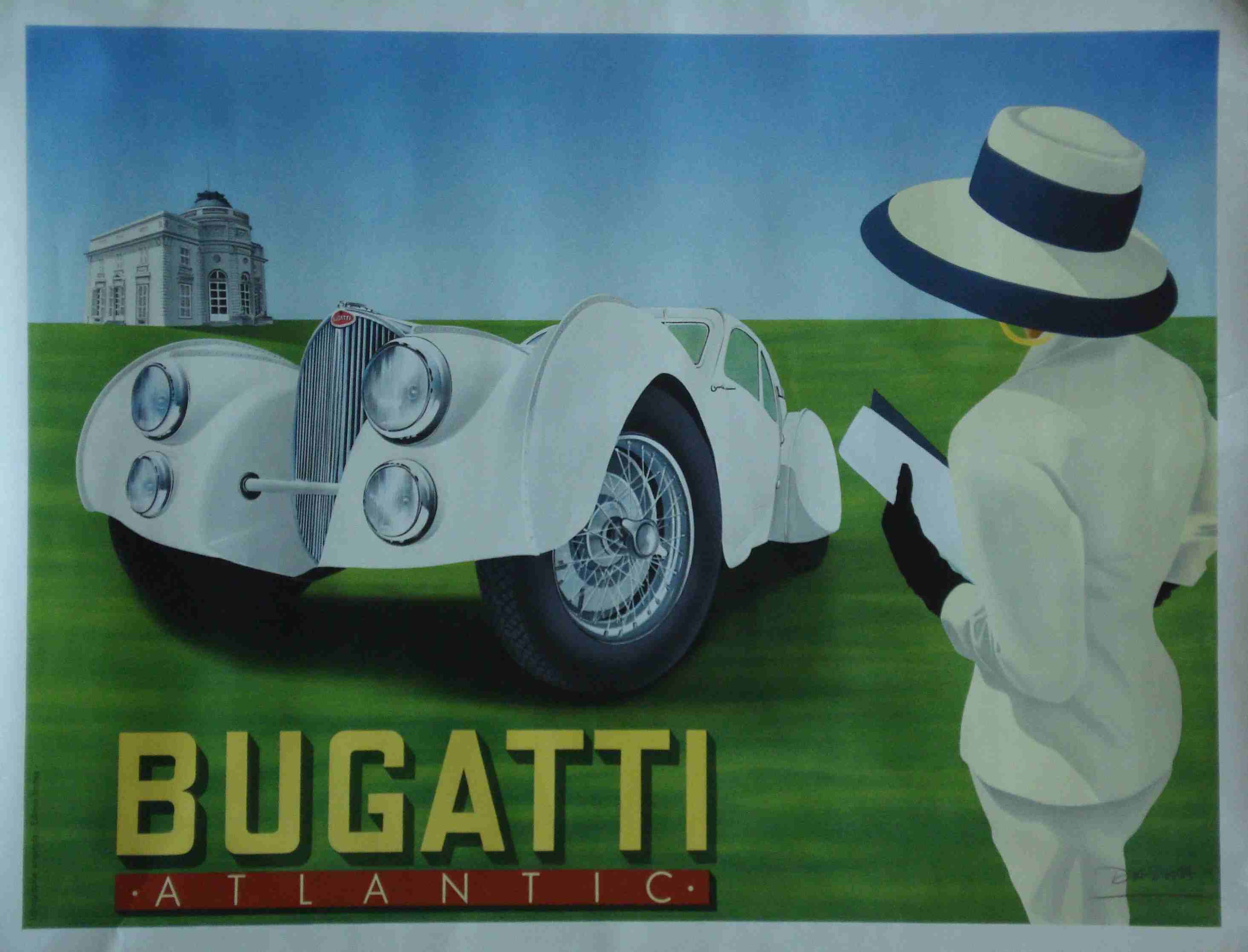 Bonhams Cars : A Bugatti Type 57 Atlantic poster after Razma,