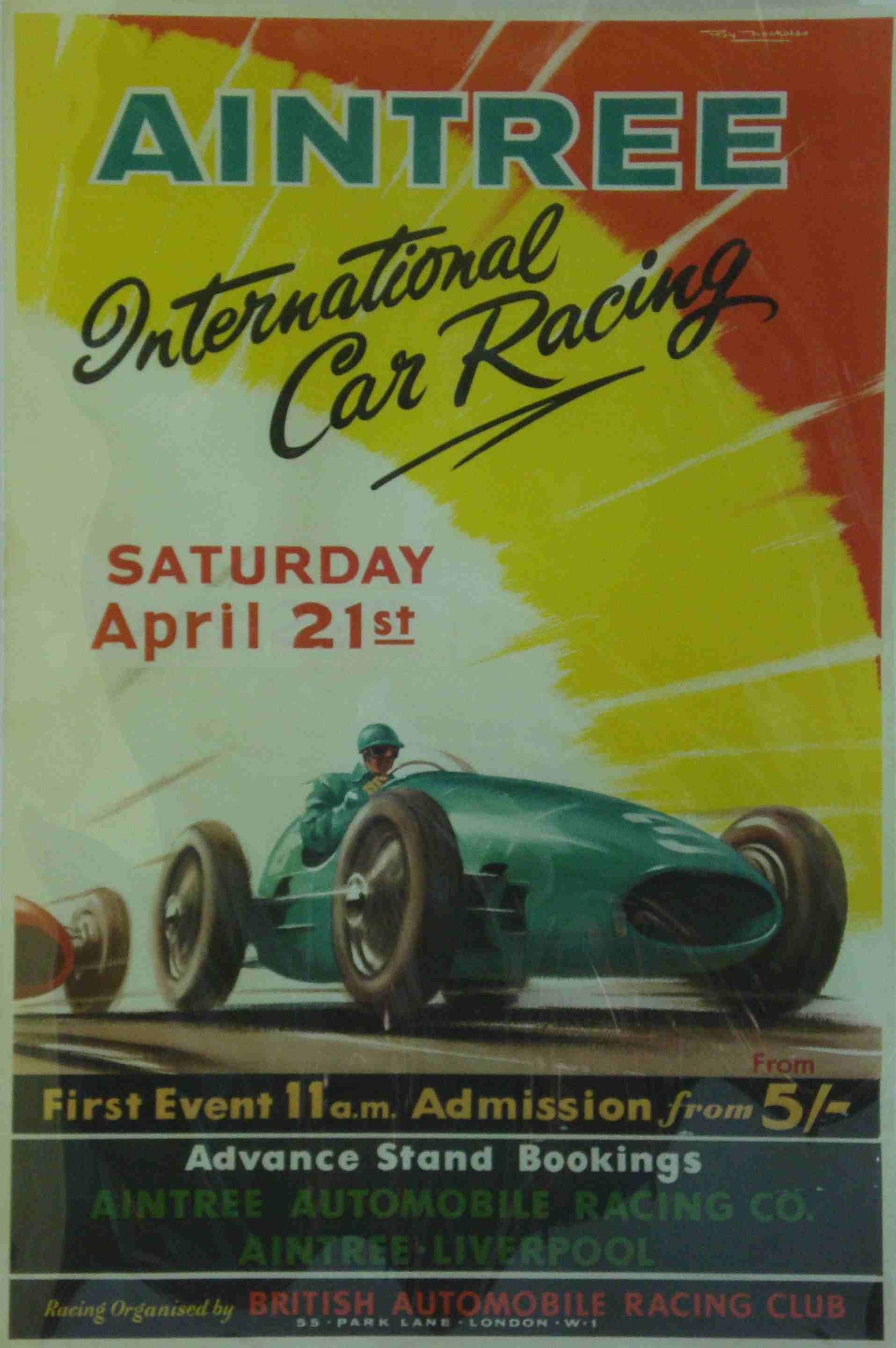 Bonhams Cars : An original Aintree International poster,