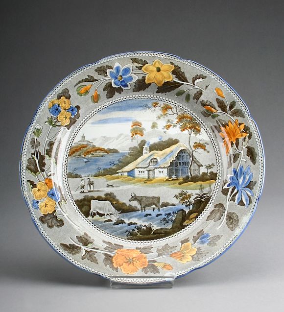 Bonhams : A pearlware plate, circa 1815